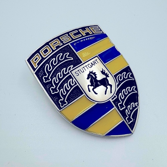 Accessories | Porsche Custom Livery Hood Crest Blue Yellow Livery ...